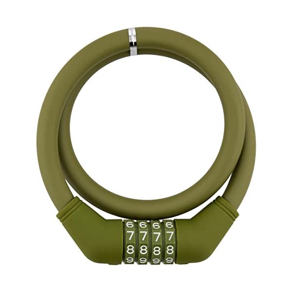 ゴリン(GORIN) コンビネーションロック ワイヤー錠 G228W 4桁マイセット φ12×600mm カーキ(KH)