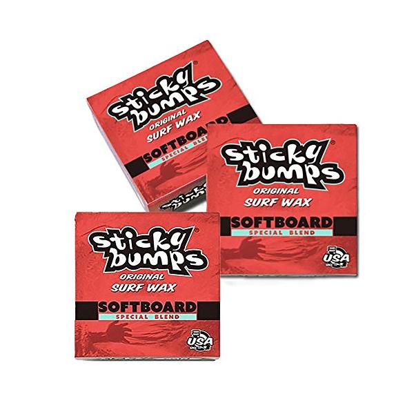 Sticky bumps(スティッキー バンプス) サーフィンSOFTBOARD用WAX(ワックス) お得な3個セット