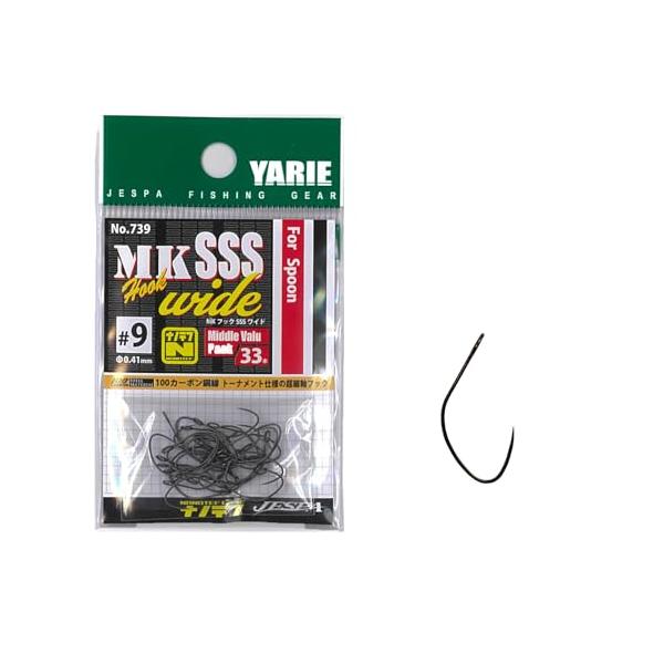 YARIE(ヤリエ) No.739 MK SSS ワイド エムケーフック トリプルS ワイド 1000円パック 9号