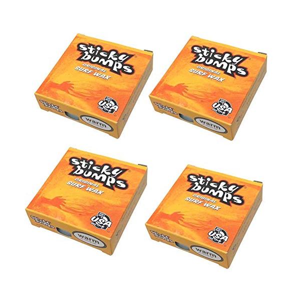 STICKY BUMPS 4個セット スティッキーバンプス サーフワックス/サーフボードワックス サーフボード滑り止め WARM（初夏用）