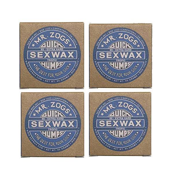 4個セットSEX WAX セックスワックス サーフワックス/サーフボードワックス サーフボード滑り止め TROPICAL（夏用）