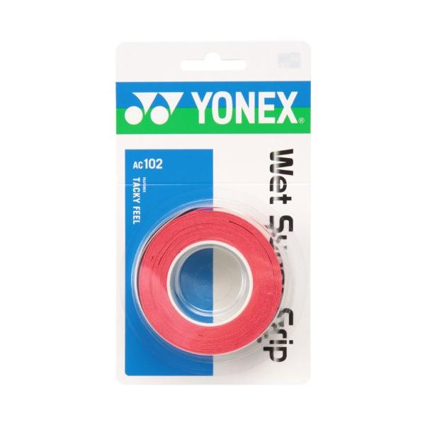 ヨネックス(YONEX) テニス バドミントン グリップテープ ウェットスーパーグリップ (3本入り) AC102 ワインレッド