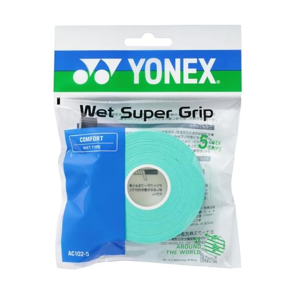 ヨネックス(YONEX) テニス グリップテープ ウェットスーパーグリップ 詰め替え ５本巻 グリーン(003) AC1025