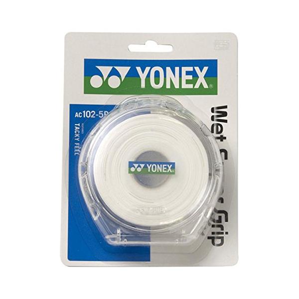 (ヨネックス)YONEX グリップ スーパーグリップ 5本入 テニス ラケット ウェット (倉Z) - ホワイト (国内正規品)