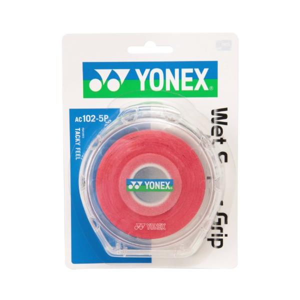 ヨネックス(YONEX) テニス バドミントン グリップテープ ウェットスーパーグリップ ケース付き (5本入り) AC1025P ワインレッド