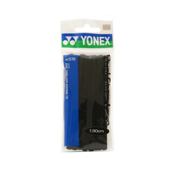 ヨネックス(YONEX) オーバルシューレース AC570 007 ブラック 130cm