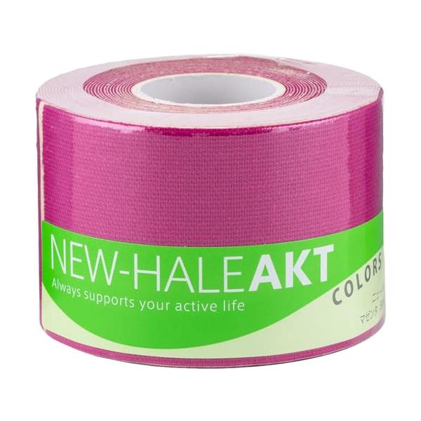 ニューハレ テーピングテープ ロールタイプ ひじ ひざ 関節 筋肉 サポート AKT Colors マゼンタ (5cm×5m) 731519