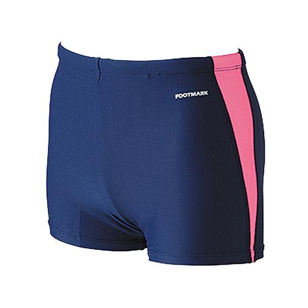 FOOTMARK(フットマーク) メンズ フィットネス スクール水着 スイムパンツ アクアライン トランクス 101532 ピンク(03) 100