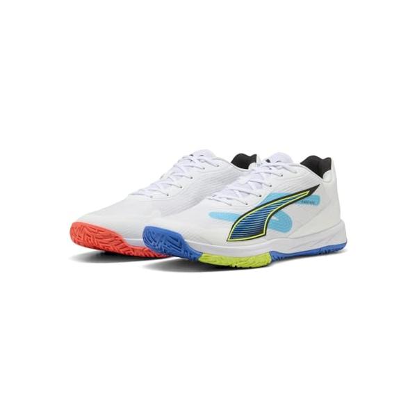 ■カラー：PUMA WHT-GL■サイズ：28.0■合成樹脂(ポリウレタン)+合成繊維■合成樹脂(EVA樹脂)■ゴム底ハンドボール、フロアボール、バレーボール、ネットボールなど、スピードが勝負を決める競技のために設計された高機能モデル。ホワ...