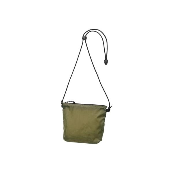 ■カラー：537 [サンドカーキ]■サイズ：高さ17CM×幅(袋口)22CM、(底)17CM×奥行き5CM、ショルダーコード長122CM(最長)■容量：約1L■ナイロン100%(リップストップ)、丸ひも部分/ポリエステル100%■袋口ファス...