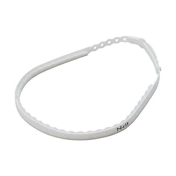 エヌリット(Nrit) アウトドア キャンプ ヘッドバンド シリコン製汗止め スウェット ストッパー ホワイト フリーサイズ 1610290