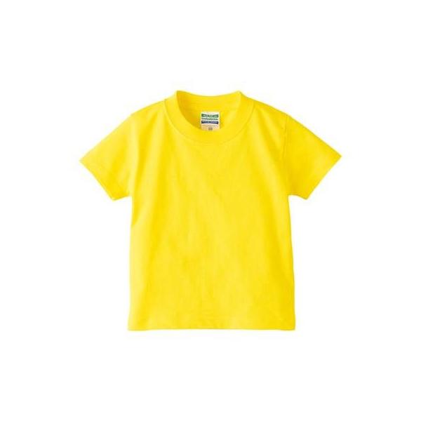 品名　5.6OZTシャツ キッズカラー：21 [ イエロー ]サイズ：100■リーズナブル、アメリカンスタイル、上質でハイグレードなＴシャツ。■素材：綿１００％、アッシュ・ミックスグレー／綿９０％・ポリエステル１０％、１８ｓセミコーマ糸■丸...