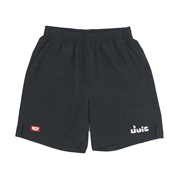 ■カラー：ブラック■サイズ：L■素材:ポリエステル100%■機能:ドライ、軽量■仕様:ロゴカラー/ホワイト■公認:J.T.T.A(日本卓球協会)ロングセラー「Jハーフ」の新ロゴ・タイプ。ハーフタイプのパンツとなります。※広告付きユニホームで...