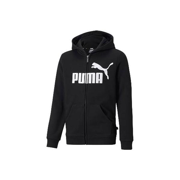 ■カラー：ブラック(01) ■サイズ：120■素材:裏毛(コットン(BCI)68%・ポリエステル(リサイクル)32%)ベーシックなプーマ NO.1 ロゴを使った、シンプルなスポーツウェア　ライン。レギュラーフィットの裏毛フーデッドジャケット。