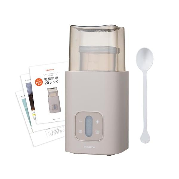 ■カラー：グレージュ■商品サイズ:13×13×28.8cm■商品重量:710g(電源コード含む)■主材質:[本体]ABS樹脂、[カバー]AS樹脂、[専用容器・専用スプーン]ポリプロピレン■耐熱温度:[専用容器・専用スプーン]100度■定格電...