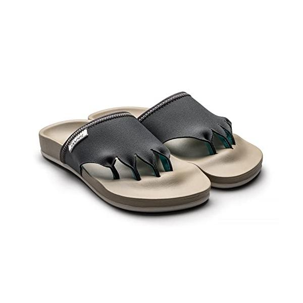 ■カラー：グレー■サイズ：5L■アッパー/ナイロン、クロロプレンゴム、ソール/EVA履いて健康、5本指エクササイズ！足の健康エクササイズ　５本指エクサルームサンダルを履くと、足指のいろいろなトレーニングが簡単に。健康なアーチを構成する足裏の...