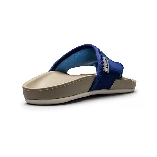 AKAISHI アーチフィッター 610 5本指エクサルームサンダル(3L（26.0cm-26.5cm),ネイビー メンズ ルームシューズ 室内