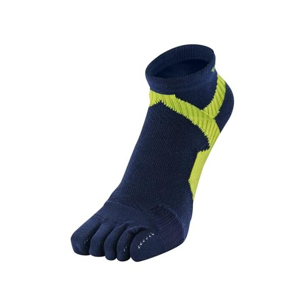 ファイテン 足王(ソッキング) 五本指 スポーツソックス レディース メンズ NV/イエロー25-27