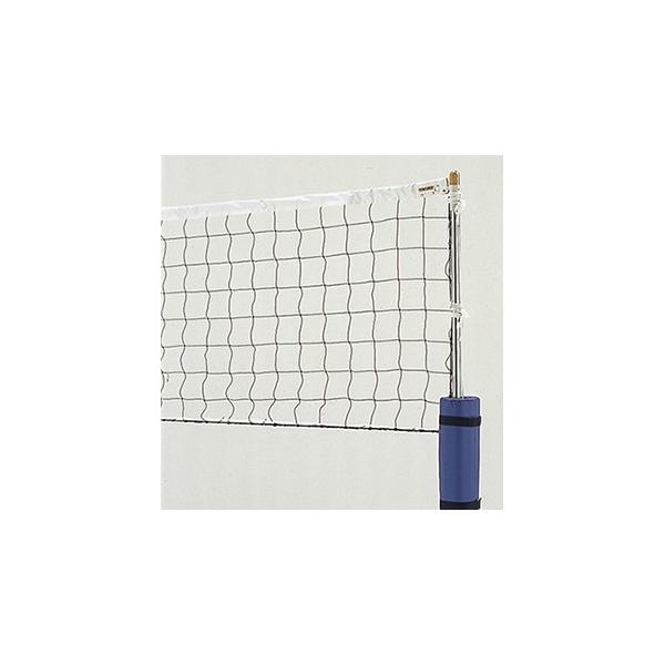B-5955　ソフトバレーボールネット●幅80×長さ600×網目10cm●ポリエチレン有結節、440T/30本●黒●上部ロープ10m:ポリエステル●白帯:ターポリンバレーネットを安全にお使いいただくために、ご使用前に必ずワイヤーコードの点検...