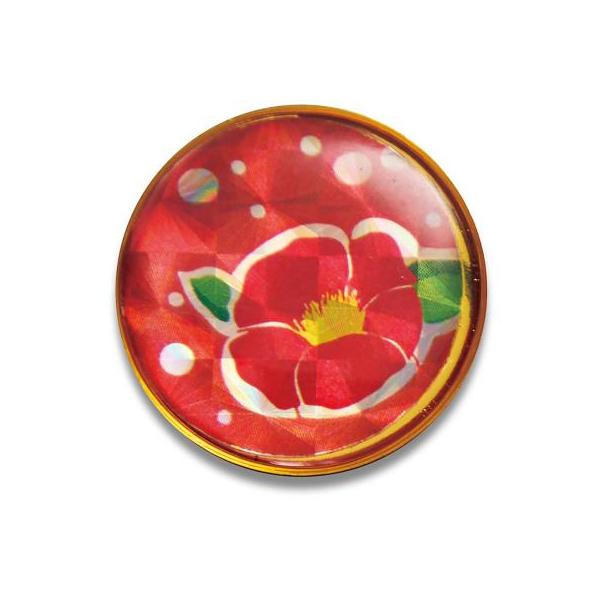 ■カラー：レッド■直径/約2.2CM、厚さ/約3MM■スチール■マグネット式マーカーホルダーに装着可能キラキラフィルムが輝く！和風の雅マーカー。晴れた日に輝くホログラム加工。季節によって使い分けても◎。