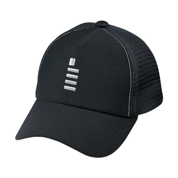 ■カラー：ブラック■サイズ：57-59cm■つば/ポリエステル100%、つば裏/ポリエステル100%■メッシュ素材屋外の着用に最適なシンプルデザイン。