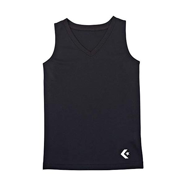 [コンバース] バスケ アンダーウェア ガールズ ゲームインナーシャツ 吸汗速乾 UVカット 防透 CB431701 ブラック 150