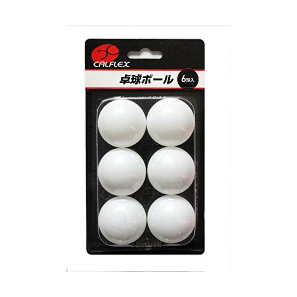 サクライ貿易(SAKURAI) CALFLEX(カルフレックス) 卓球 卓球ボール 6個入り ホワイト CTB-006