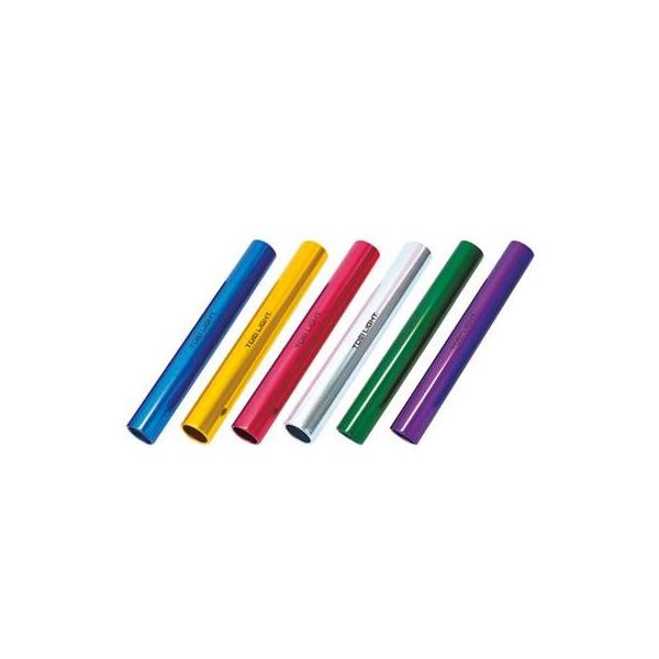 G1207　アルミバトンセット6(レン)学校体育器具オールアルミカラーバトン６本セット、練習用 こちらの商品は返品、交換はお受けしかねますのでご了承ください。●サイズ：直径３９ｍｍ×長さ約３０ｃｍ●素材：アルミ製、アルマイト加工●重量：約５...