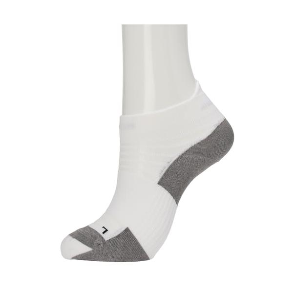 ■カラー：WHITE■サイズ：4■ポリエステル、ポリウレタン、ナイロン靴内の不快なムレを軽減する、ベンチレーション構造を取り入れたソックス。足の甲と指の付け根の部分を、通気性のあるボーダー状に。この部分が通気することで、ムレを軽減できるだけ...