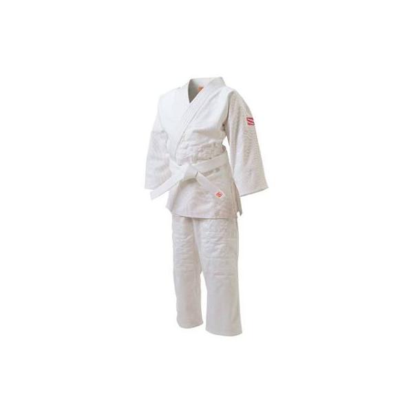 JSLS1　サラシジョシジュウドウギ S1ゴウ●素材：綿100%●上衣ロゴ（ピンク）Ｓ刺繍入り●サイズ：Ｓ１●カラー：ホワイト