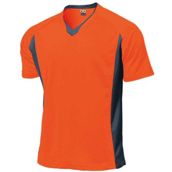 ■カラー：0072 [ ケイコウオレンジ ]■サイズ：M■ポリエステル100%・135G/M2(3.9OZ)■吸汗速乾■えり・サイドカラー:ダークグレーシンプルでスポーティな切替デザインTシャツ。ラグラン袖、切替デザインBODY、2重衿、後...