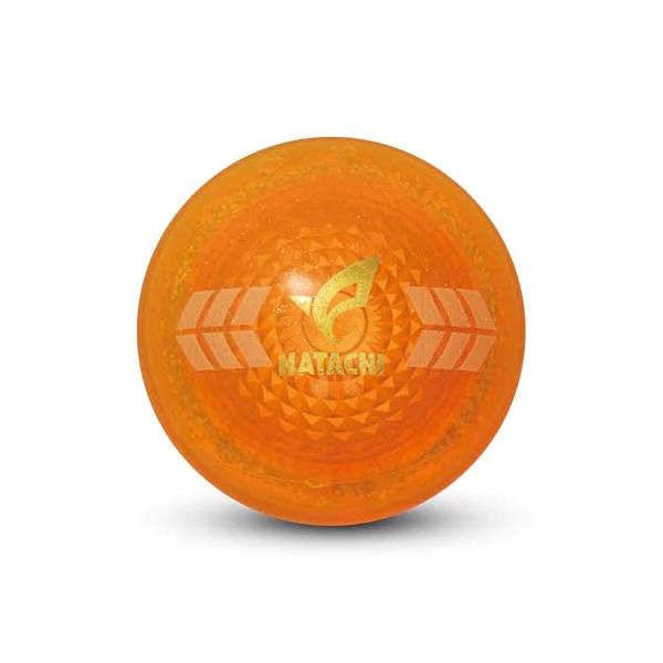 ■カラー：オレンジ■構造：中空４ピース■打感：硬め■重量：約94ｇ中空構造4ピースボールのパークゴルフボール。新配合の特殊合成樹脂を硬さのちがう4層に分けることで、反発力を向上。