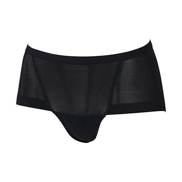 ■カラー：ブラック■サイズ：S■ナイロン・ポリウレタン(ナイロン85%、ポリウレタン15%)女性用スイムアンダーショーツのボックスタイプです。薄手の水着にもひびかないシームレス仕様に加え、背穴の空いたオープンバックの水着にもショーツが見えな...