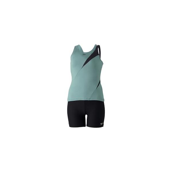 ■カラー：ストーミーシー■サイズ：L■<トップス>ヘザーECO(ポリエステル89%、ポリウレタン11%)、<ボトムス>ENDURANCE ECO(複合繊維(ポリエステル)66%、ポリエステル34%)プールでのアクティ...