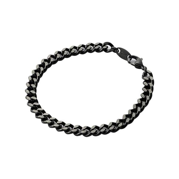 ファイテン 炭化チタンチェーンブレスレット L 19cm 純チタン採用 炭化チタンコーティング ブラック 長さ17~21cm メンズ レディース