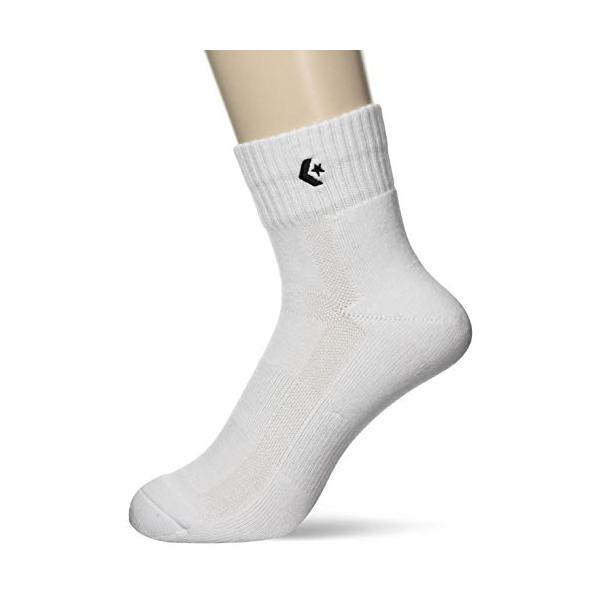 [コンバース] バスケットボール ソックス ユニセックス ニューアンクルソックス CB16006 ホワイト/ブラック 21-23cm