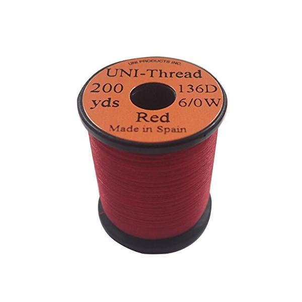 ティムコ(TIEMCO) フライタイイング UNI ユニスレッド 6/0 200ヤード レッド