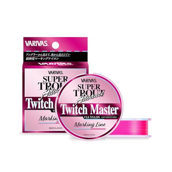 バリバス スーパートラウトアドバンス トゥイッチマスター マーキング ナイロン 100m (クリア+フラッシュピンク) 3lb (0.8号)
