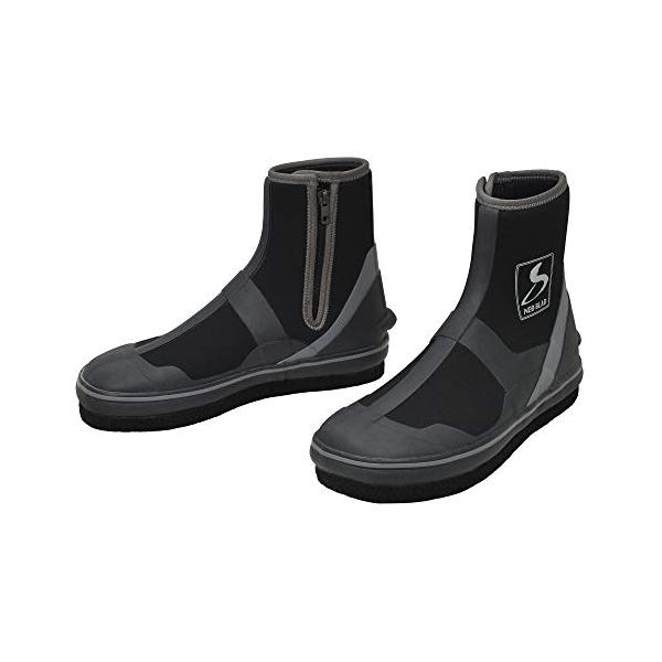 シモツケ(Shimotsuke) SZ-414CW NEB ライトシューズSTD CW 中丸 ブラック×シルバー LL