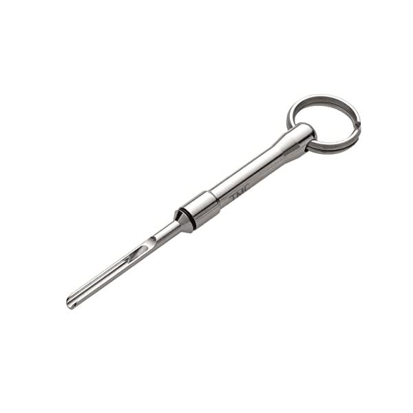 ■カラー:シルバーネイルノット、スプライスノットに便利なノットツールの決定版フライラインとリーダーの接続にネイルノットやスプライスノットをする時に便利なノットツールです。U字状に彫られたスリットはネイルノットを結びやすいような最適な径と長さ...