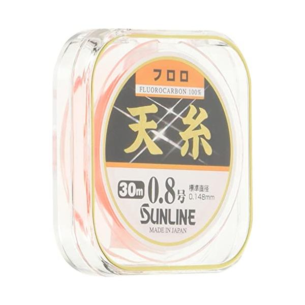 サンライン(SUNLINE) フロロカーボンライン 天糸フロロ 30m 0.8号 マットフラッシュオレンジ