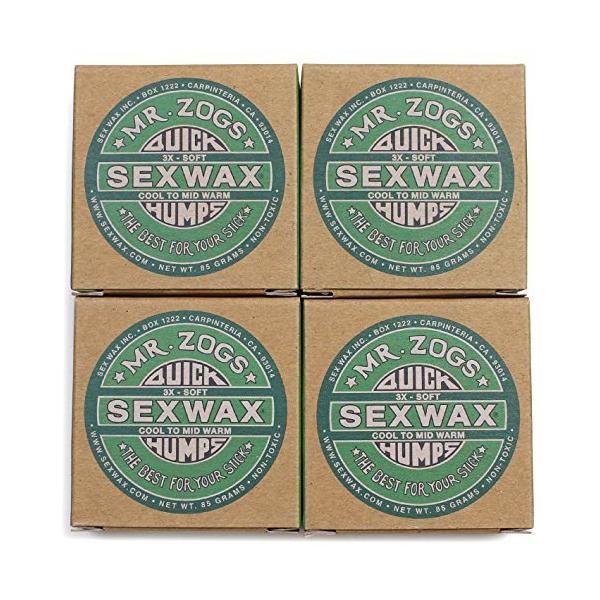 SEXWAX(セックスワックス) ワックス QUICK HUMPS 3X グリーン 4個セット