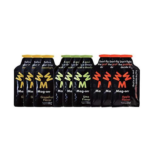 Mag-on マグオン エナジージェル 9個セット(グレープフルーツ×3、梅×3、アップル×3)