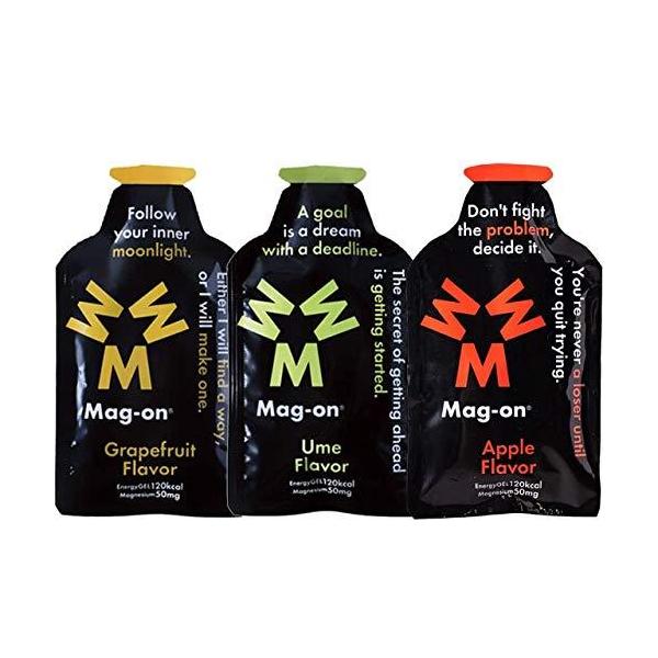 Mag-on マグオン エナジージェル お試し3個セット(グレープフルーツ×1、梅×1、アップル×1)