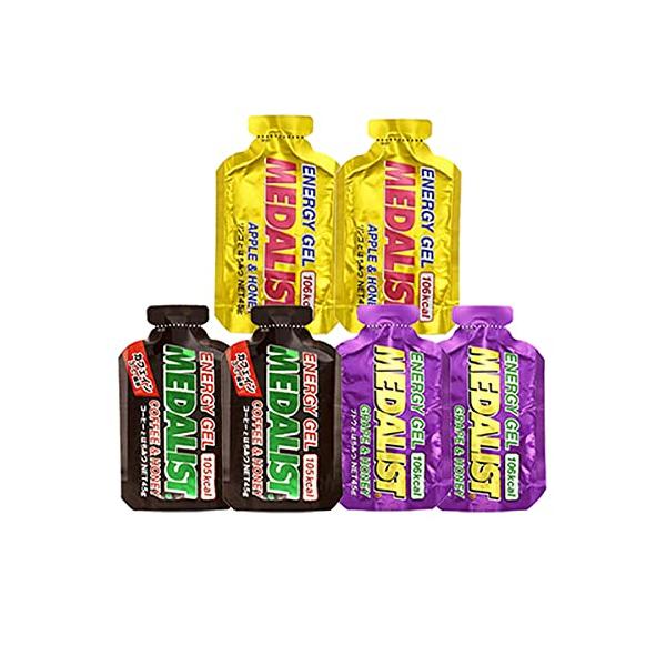 MEDALIST メダリスト クエン酸 エナジーゼリー リンゴとはちみつ味 ブドウとはちみつ味 コーヒーとはちみつ味 6個セット 45g×6