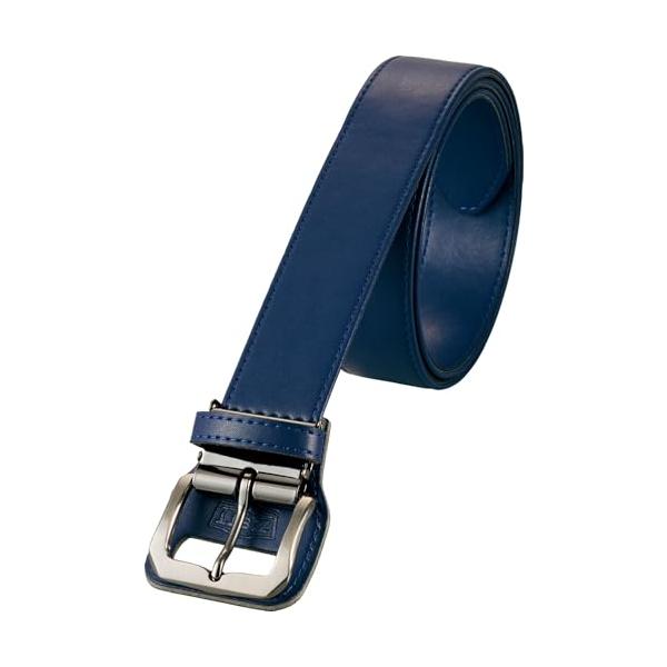 ■カラー：ネイビー■サイズ：40MM巾×ウエスト100CM対応■人工皮革(裏付き)シックで落ち着きのあるつや消しタイプ。ベルト本体のサイドを巻き込み縫製し、バックルはブラックニッケルメッキを採用する事で、ベーシックな高級感とカッコ良さを高め...