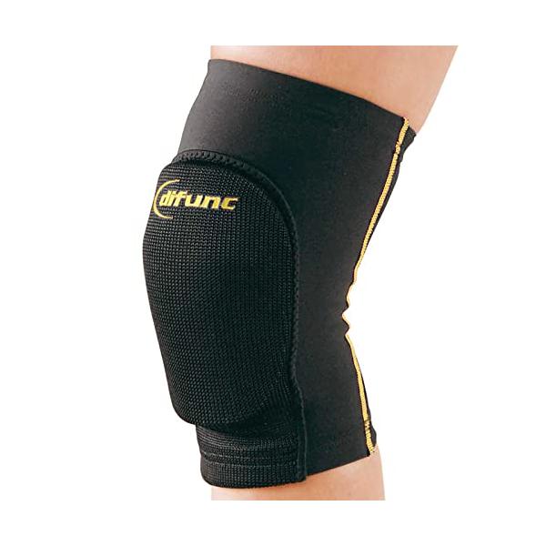 ■カラー：ブラック/ゴールド■サイズ：M■本体／ポリエステル、ポリウレタン、パッドカバー／レーヨン、ポリエステル、ポリウレタン■公認／日本バレーボール協会吸汗速乾性・高伸縮性のトリコット生地を使用。薄くて軽い生地でフィット感も高く、膝裏はメ...