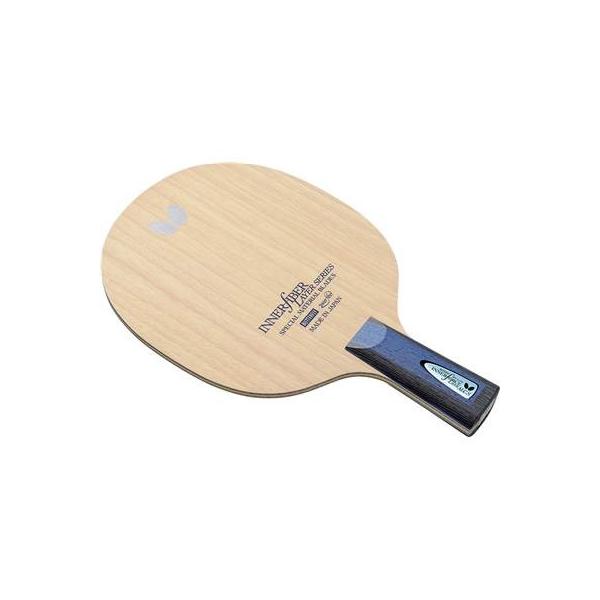 回転量のかけやすさと安定性を重視し、薄めのブレードで、使用木材と合板構成を新たに設計。回転量が多い前陣カウンタードライブを武器に、ラリーを優位に進めたい選手にお勧めです。裏面コルクなし、白木。・素材：５枚合板・ラケットサイズ：１６１×１５０...