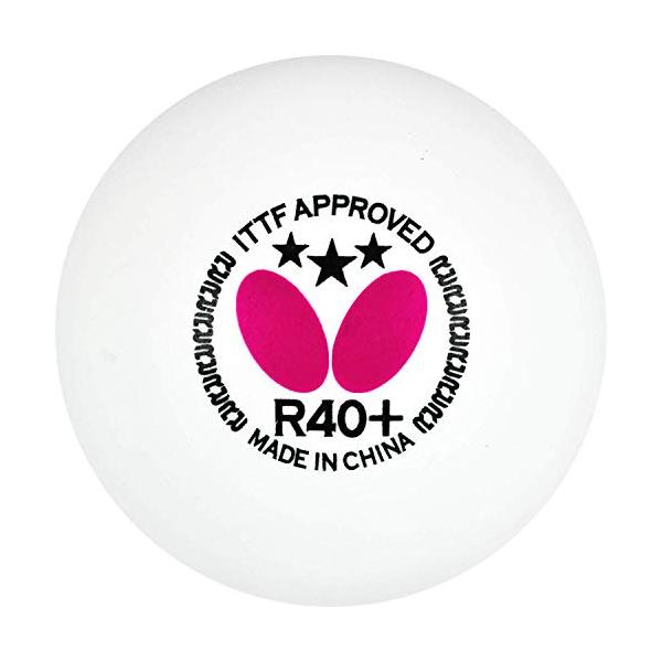 バタフライ(Butterfly) 卓球ボール スリースターボールR40+ ホワイト 3個入 95820