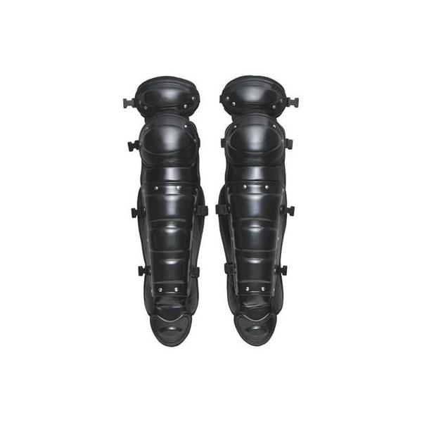 廉価版の硬式野球用レガーツです。消耗度の高いレガーツの買い替えに最適です。●カラー：ブラック（1900）●サイズ：（膝中心から足首まで）390ｍｍ×（全長）690ｍｍ●重量/約1350ｇ（両足）●素材/ポリエチレン●機能/ダブルカップ、ワン...